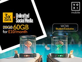 VOXI 60GB for £10/month - UNiDAYS student discount July 2024