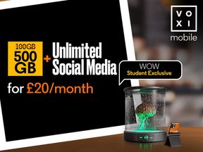 VOXI 70GB for £10/month - UNiDAYS student discount November 2024