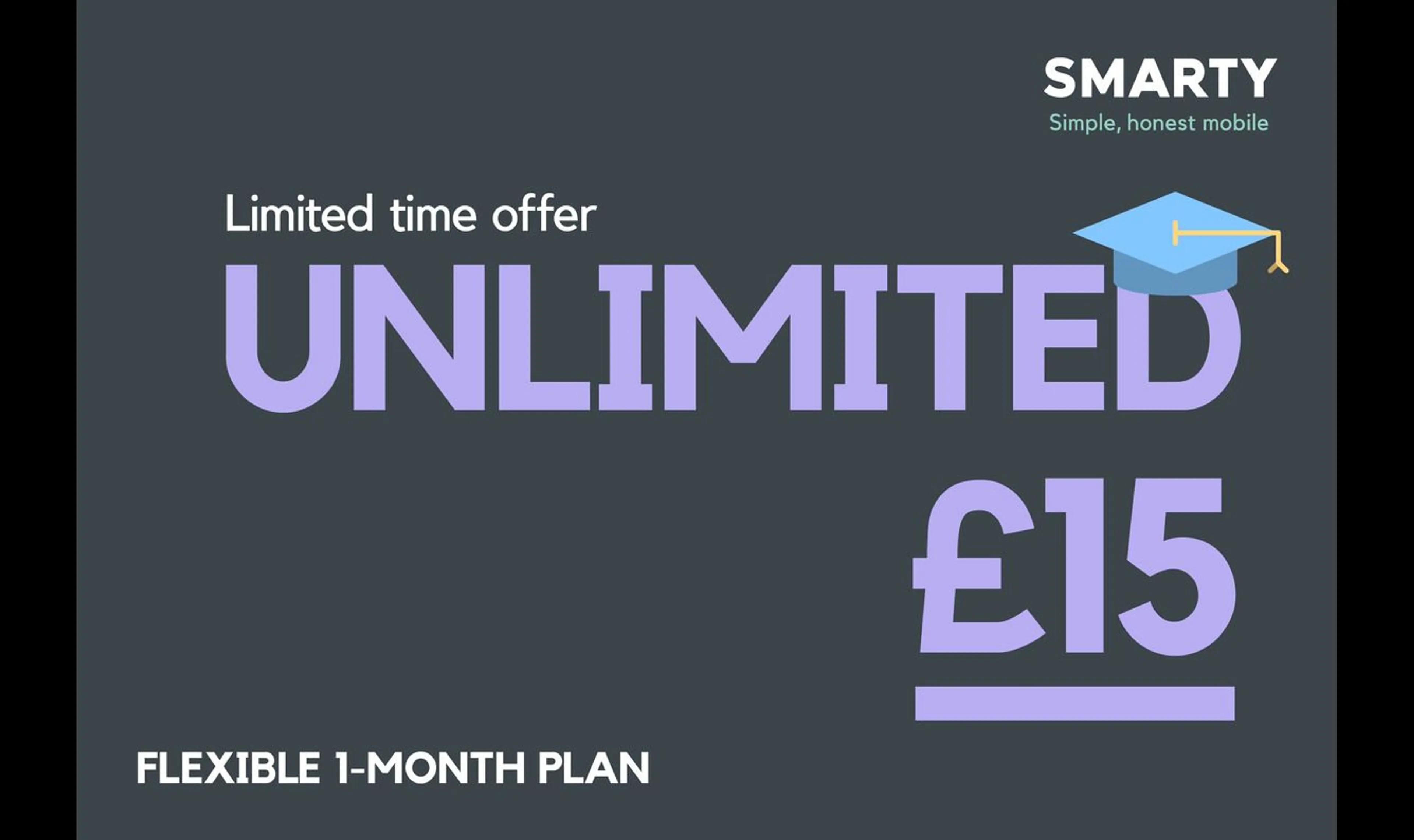 SMARTY 80GB data for just £8 a month - Desconto UNiDAYS para estudantes